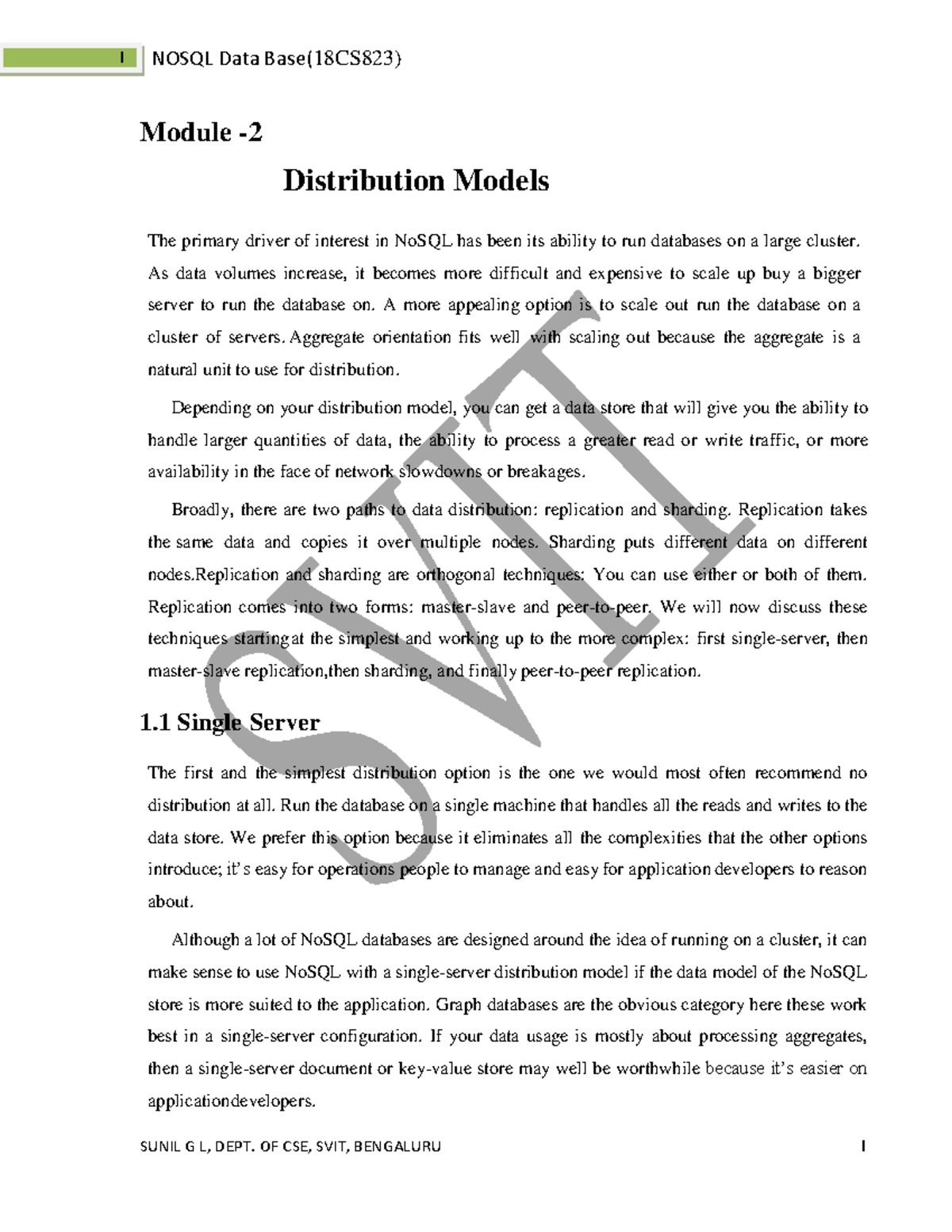 02 Module 2 1 Nosql Module Distribution Models The Primary Driver Of Interest In Nosql 