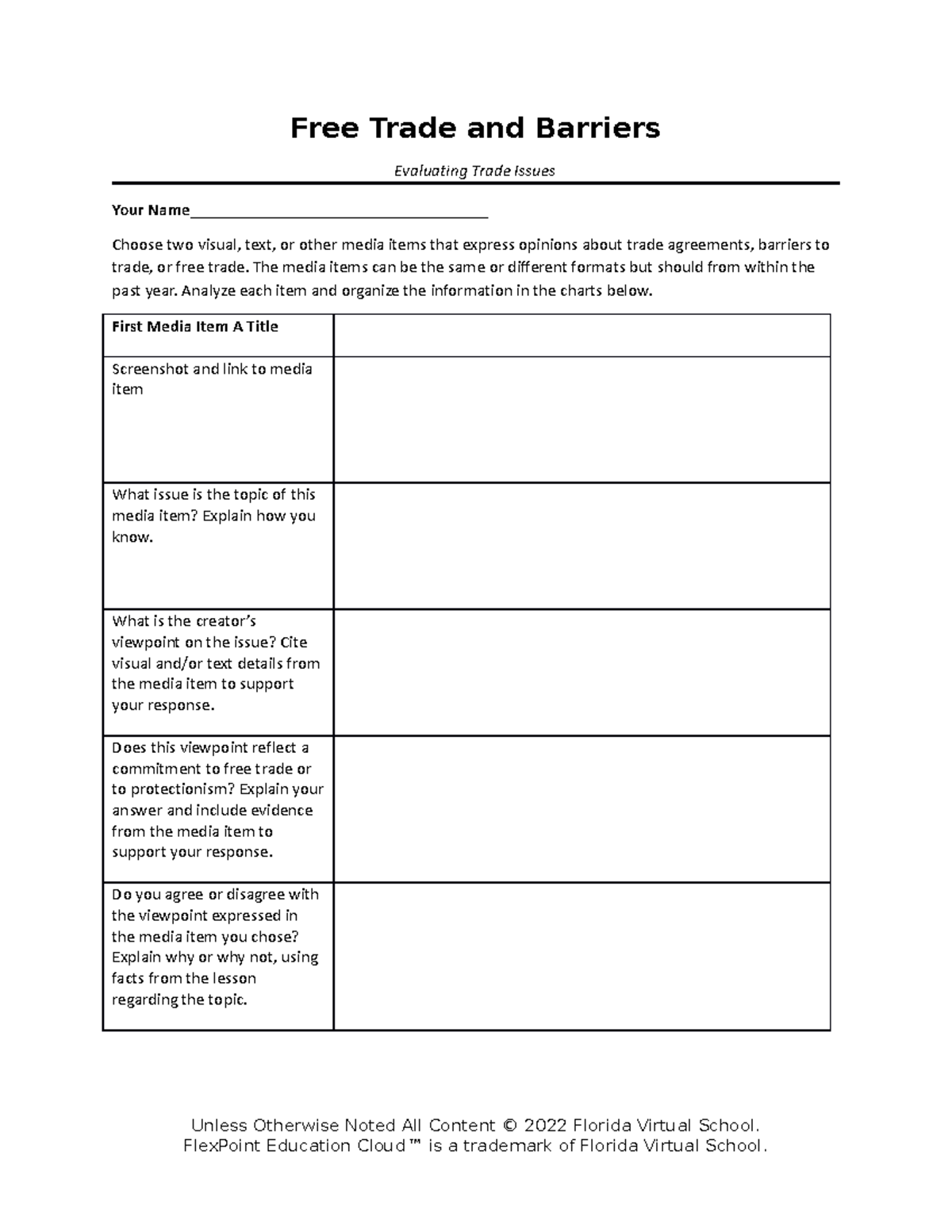 Free trade and barriers assignment template - Free Trade and Barriers ...