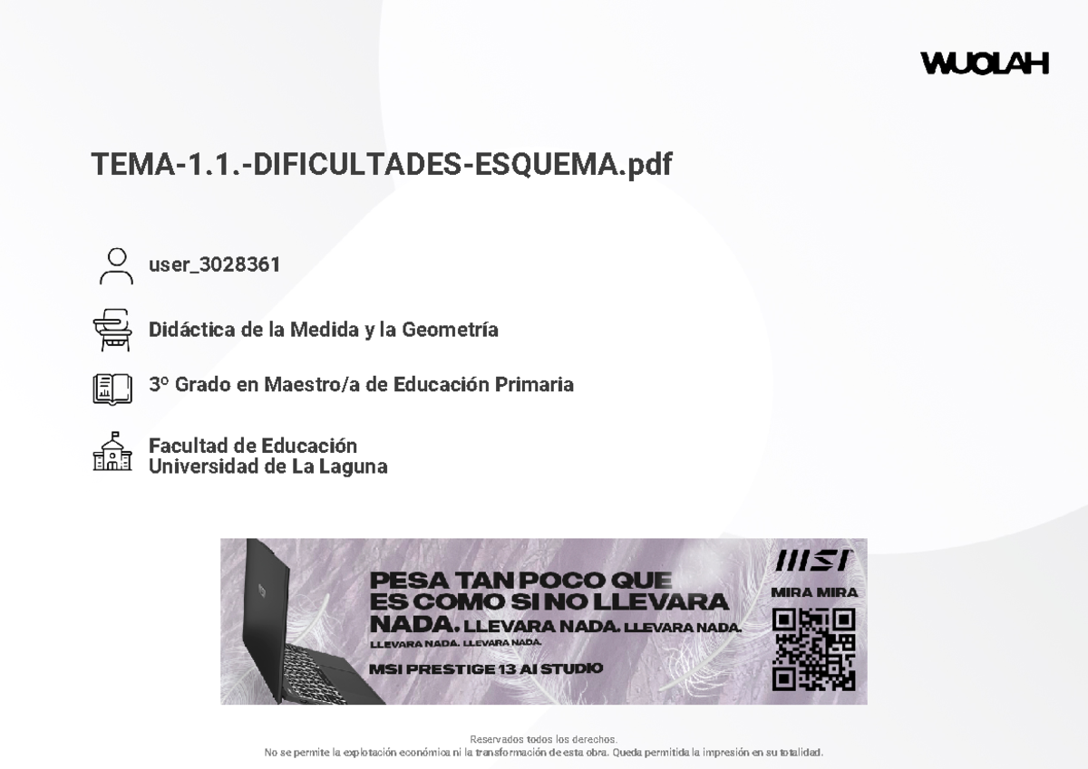 Esquema tema 1- geometría - Geometría - TEMA-1.1.-DIFICULTADES-ESQUEMA user_ Didáctica de la ...