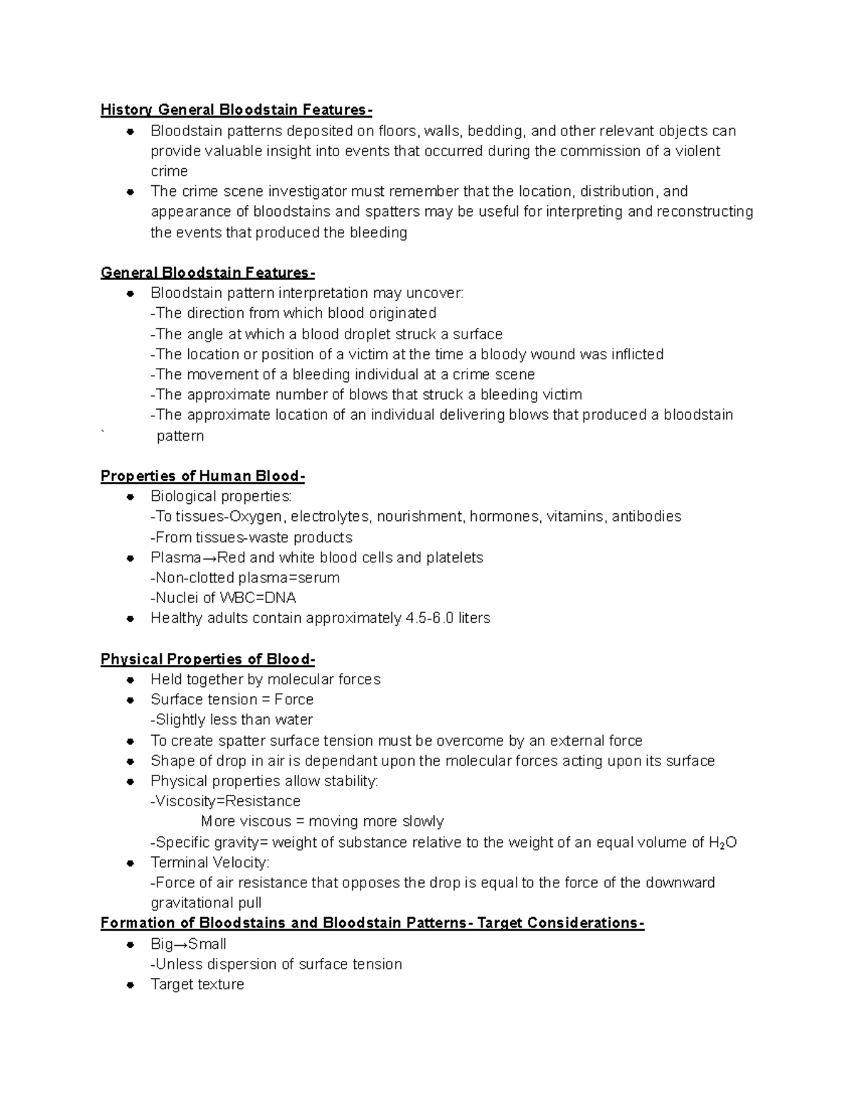 Chapter 10 Notes - Introduction To Crime Scene Investigation ...