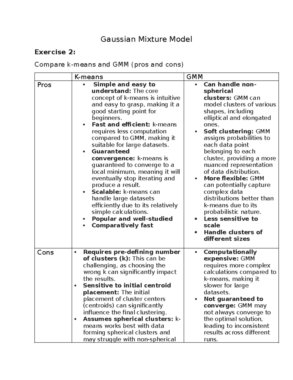 Gausian Mixture Model - Gaussian Mixture Model Exercise 2: Compare k ...