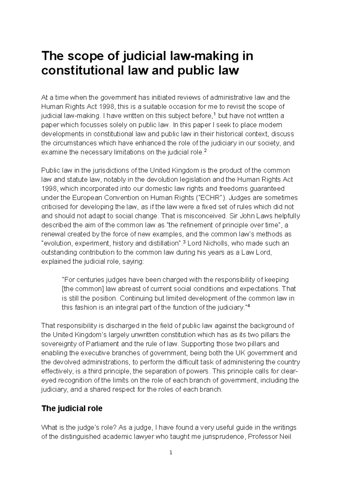Hodge - 2021 - Lord Hodge - Judicial law making in consitutional law ...