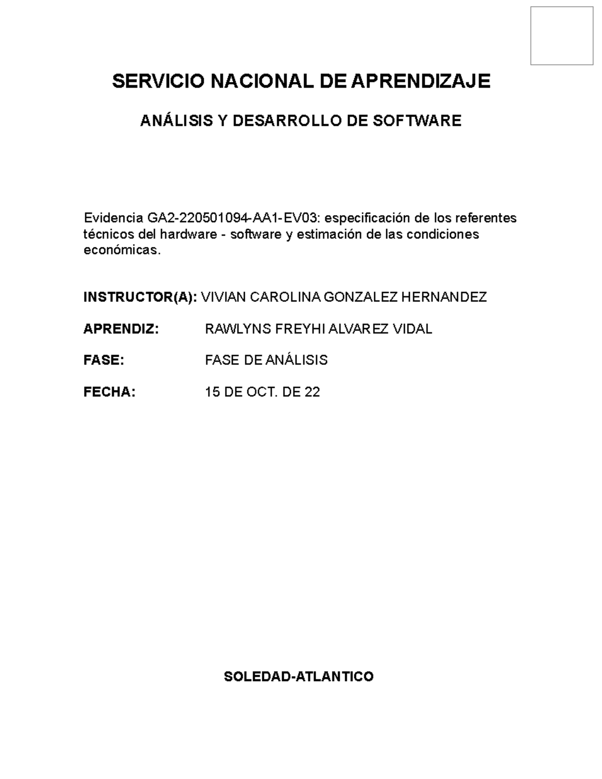 Evidencia GA2-220501094-AA1-EV03 especificación de los referentes ...