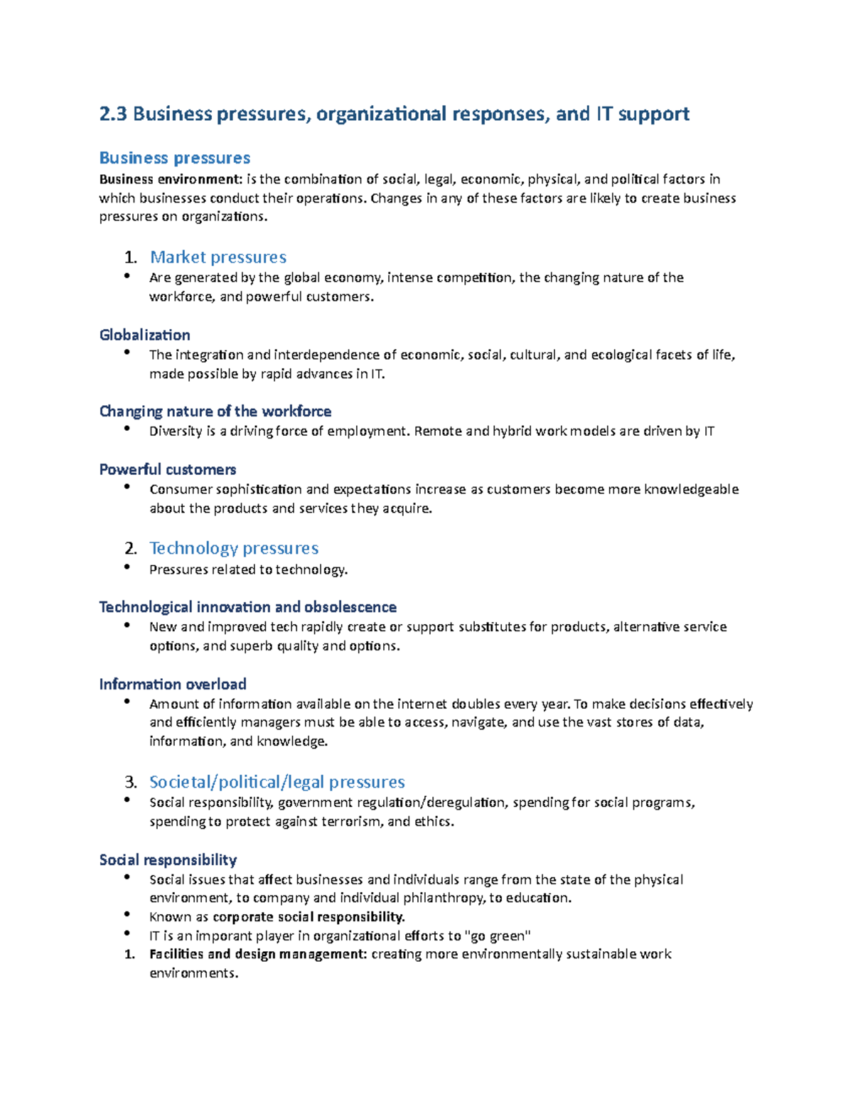 CH2 - CH2 - 2 Business pressures, organizational responses, and IT ...