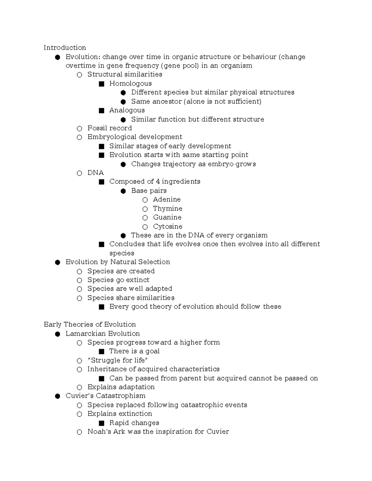 Intro to Evolution - Introduction Evolution: change over time in ...