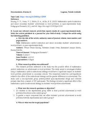 Qualitative - research quali - NRCM 0111 – Nursing Research 1 “Design ...