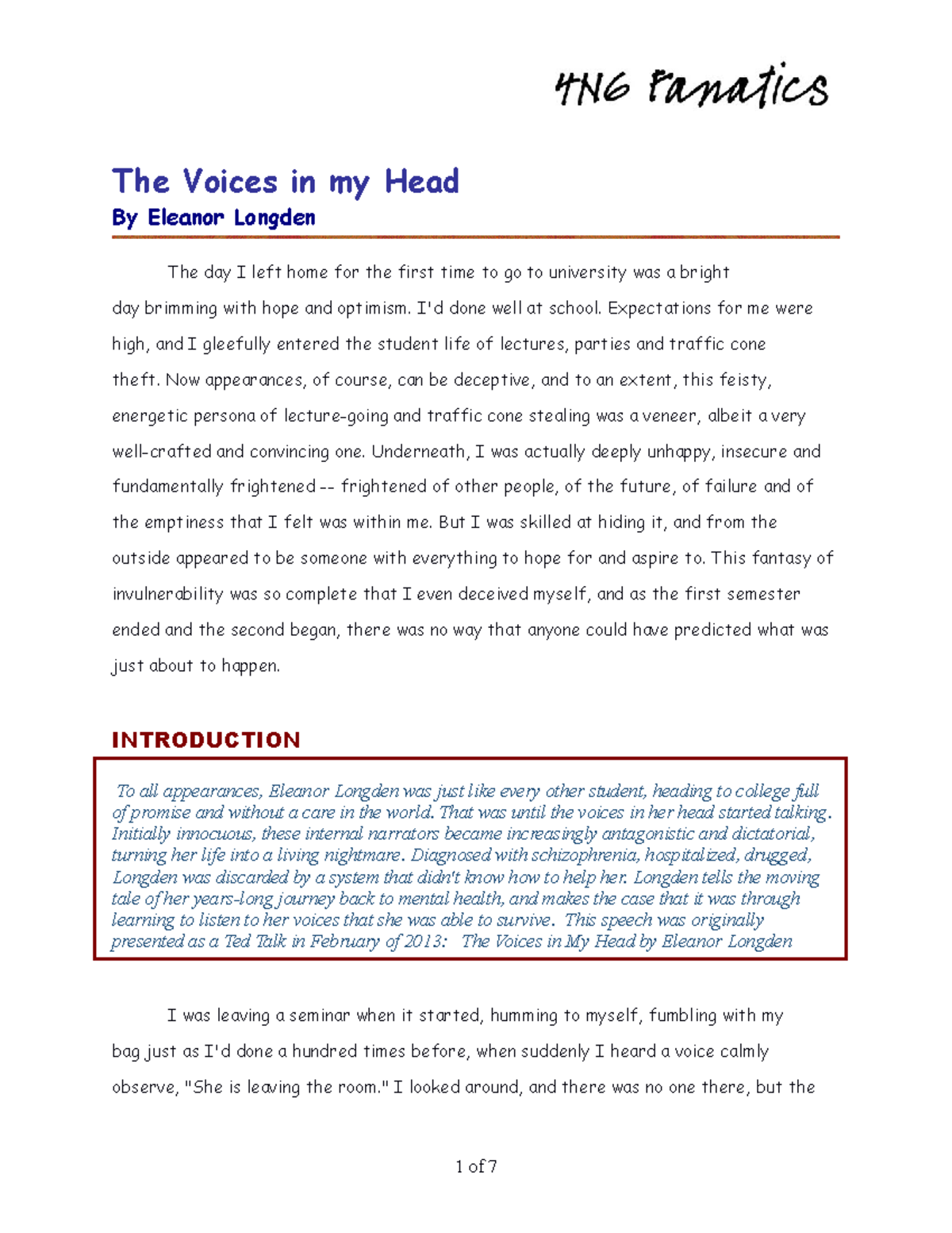 Voices in My Head - sadfasdfasdfdasgfasdfsad - The Voices in my Head By ...