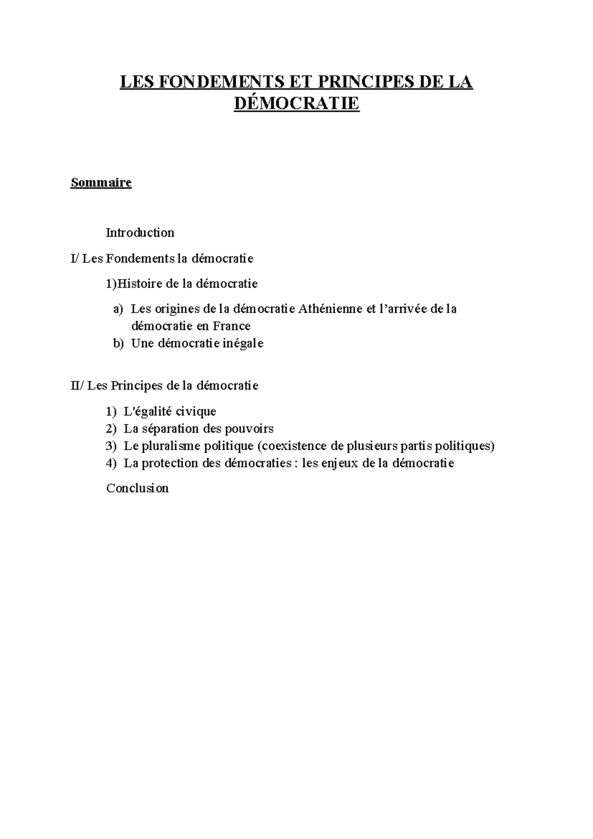 LES Fondements ET Principes DE LA Démocratie - LES FONDEMENTS ET ...