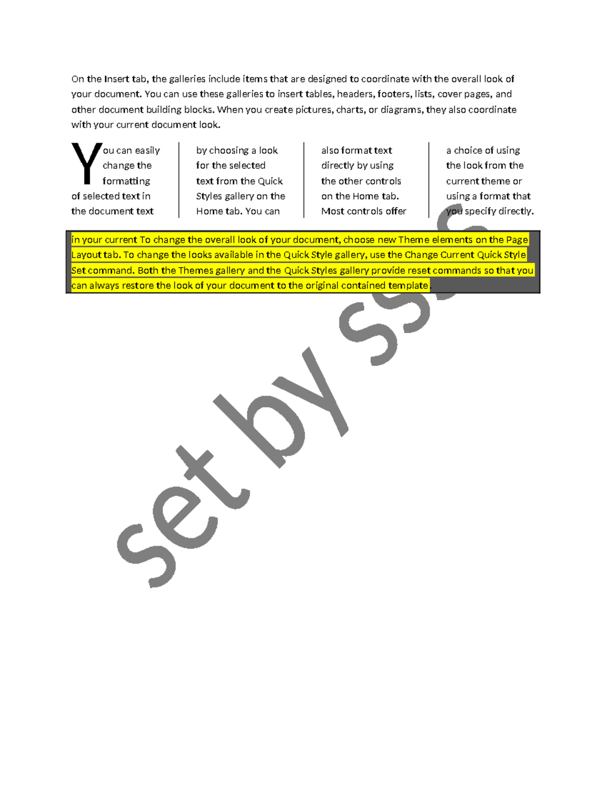 Soa - dcscds - On the Insert tab, the galleries include items that are ...