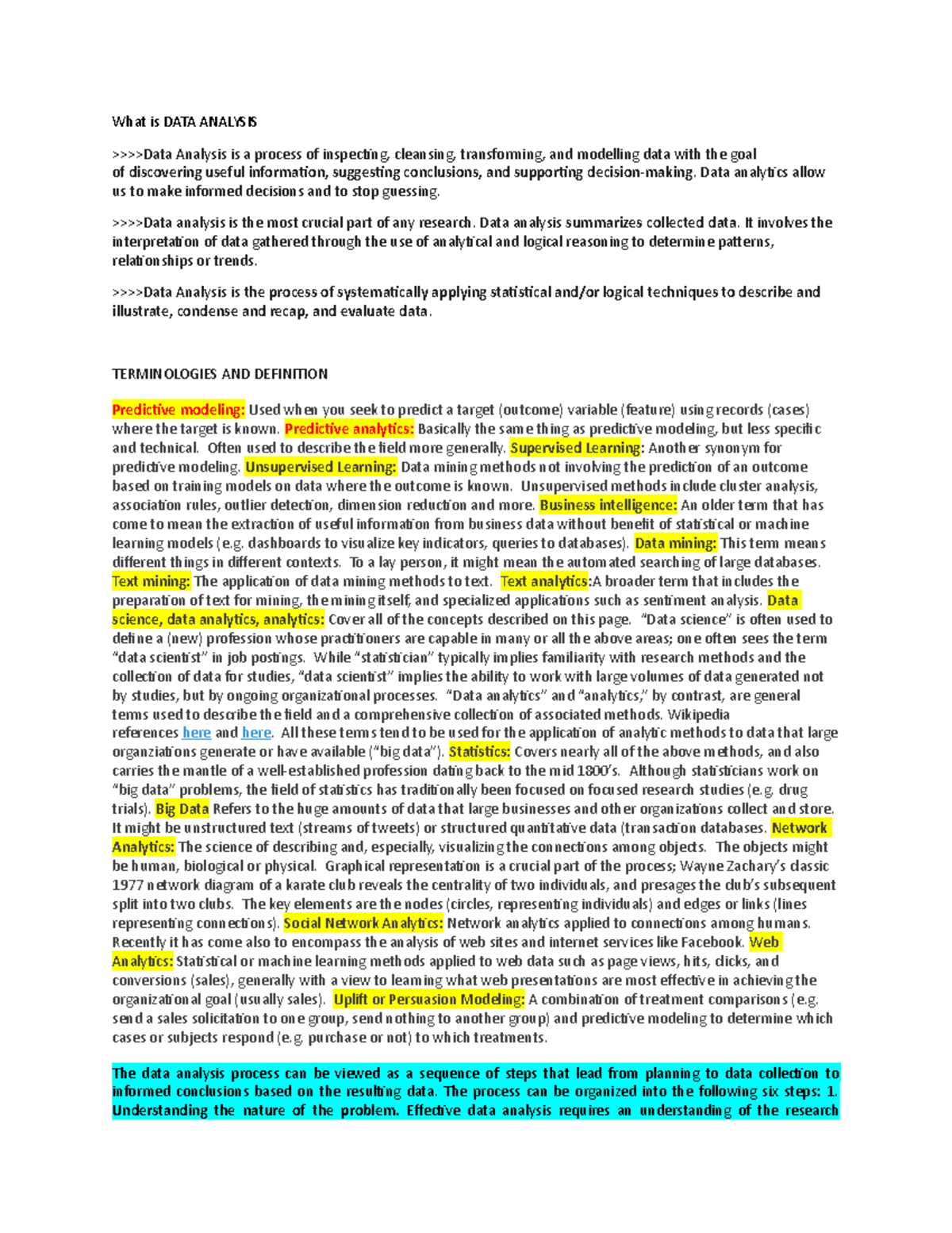 Data Analysis Assignment What Is Data Analysis Data Analysis Is A