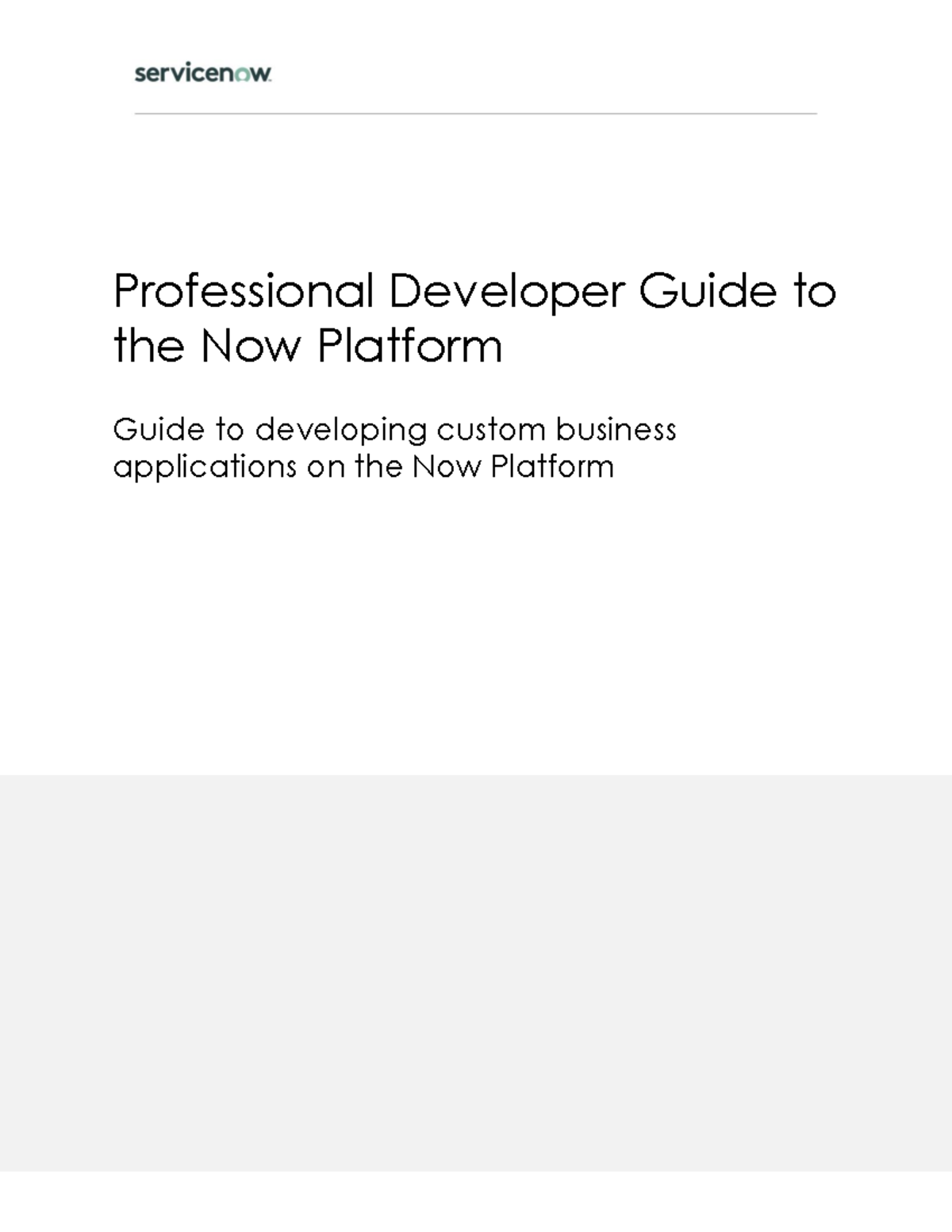 Professional Developer Guide Now Platform v1 - Professional Developer ...