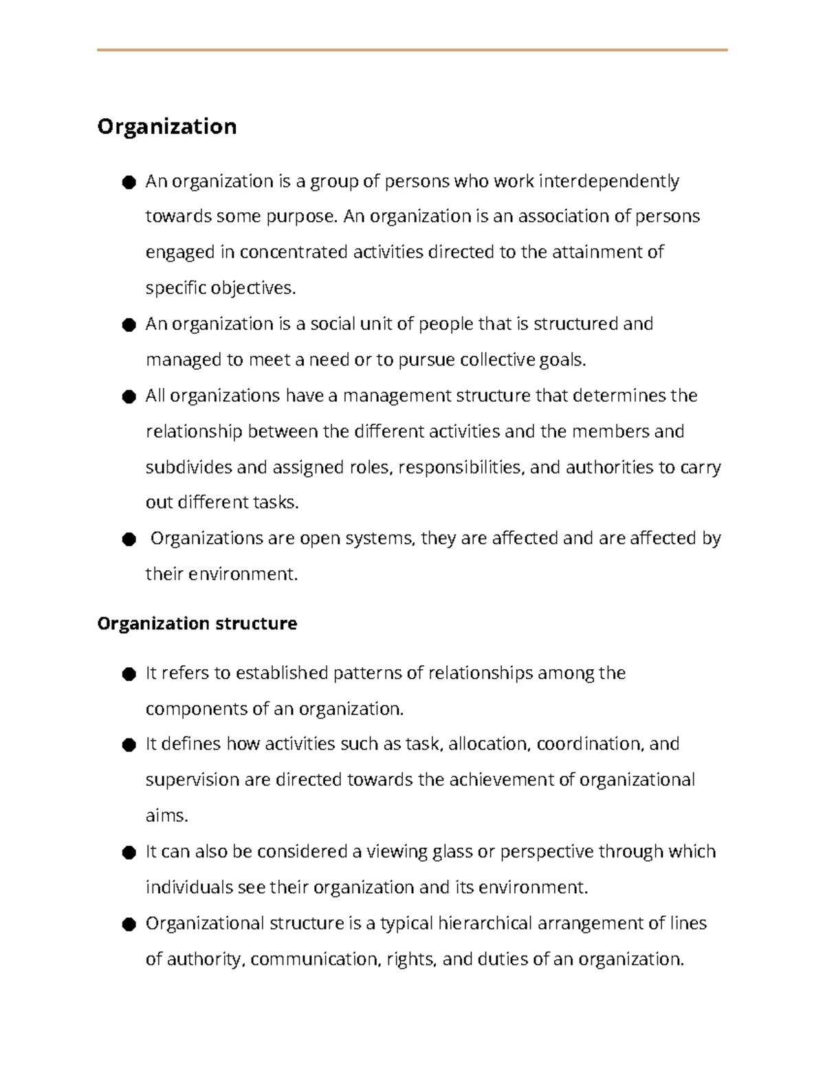 Introduction to Business (4) Organization - Organization An ...