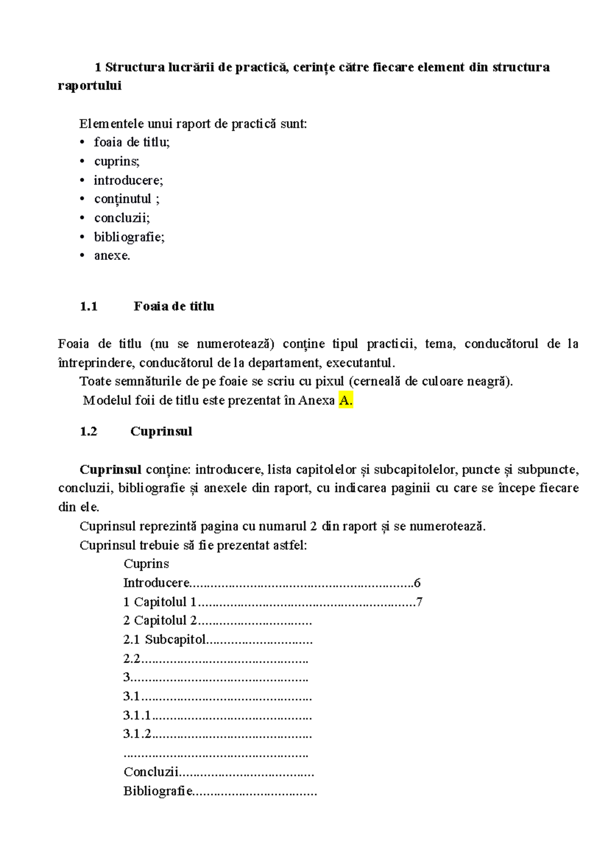Structura-raportului-de-practica-in-produtie - 1 Structura lucrării de ...