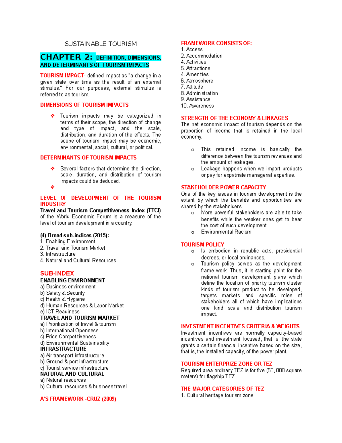 Sustainable Tourism Chapter 2 - SUSTAINABLE TOURISM CHAPTER 2 ...