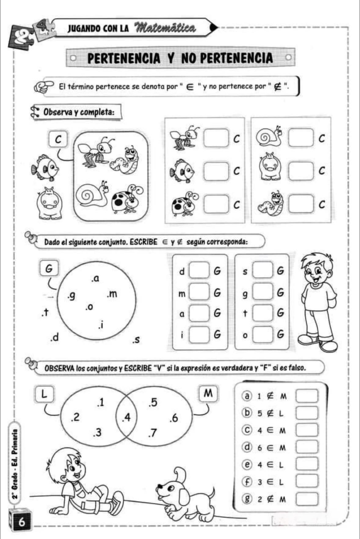 fichas de inicial - JUGANDO CON LA Matematica PERTENENCIA Y NO ...