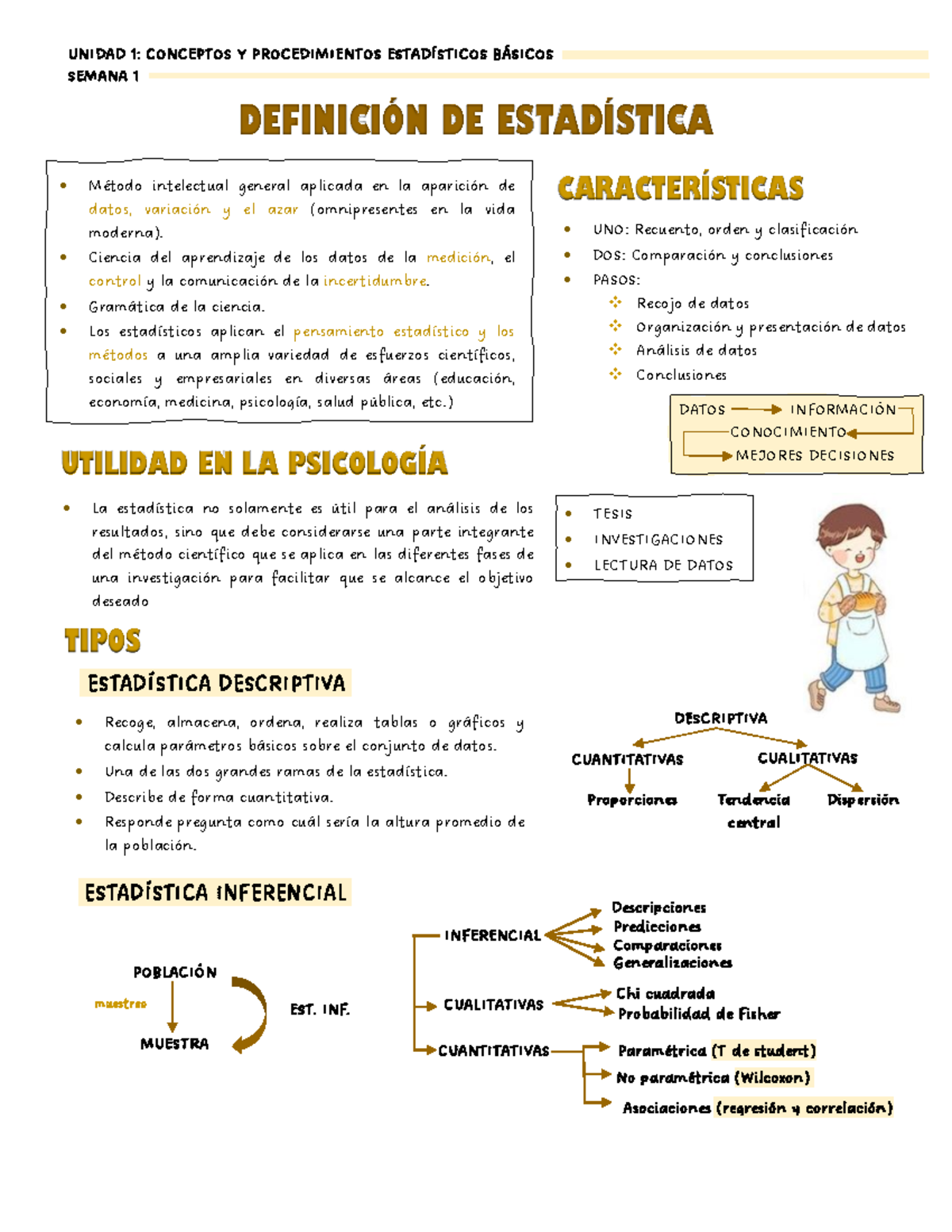 S 1. Definición de estadística - UNIDAD 1: CONCEPTOS Y PROCEDIMIENTOS ESTADÍSTICOS BÁSICOS ...