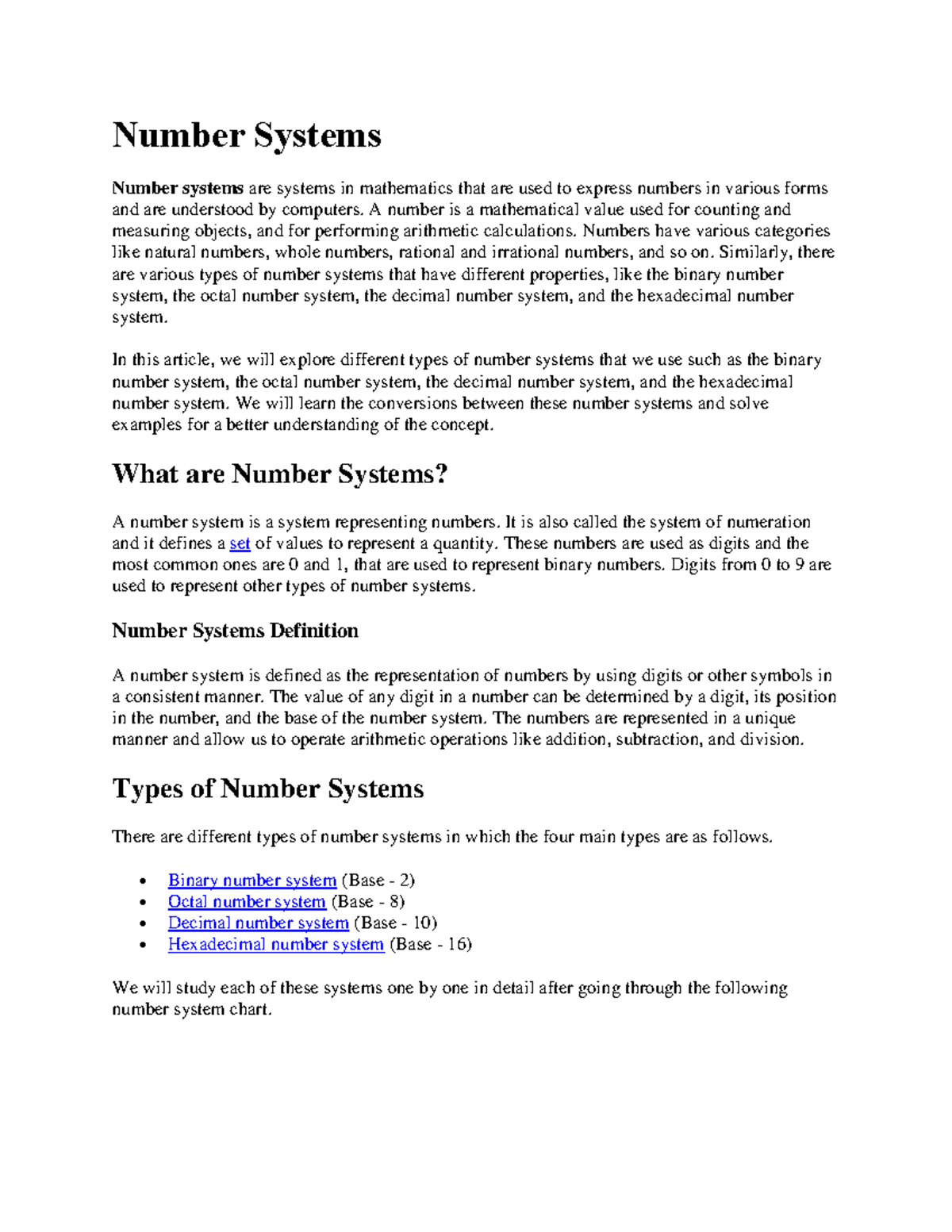 Number Systems - Number Systems Number systems are systems in ...