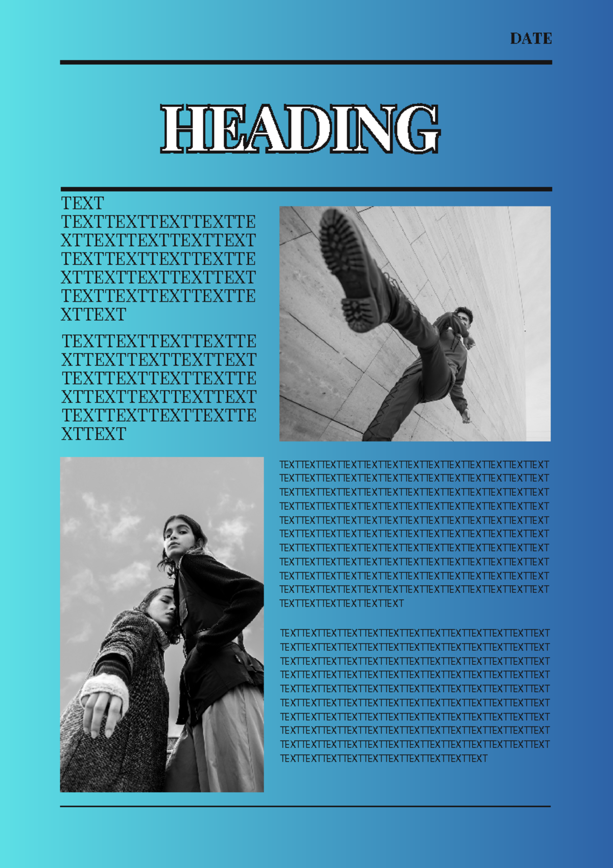 Black and Grey Modern Fashion Photography Article Page Document ...