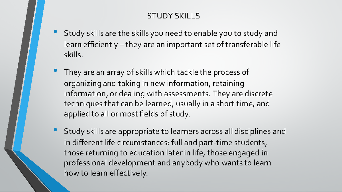 BBA111Week5 - Unit 5 - STUDY SKILLS • - Studocu