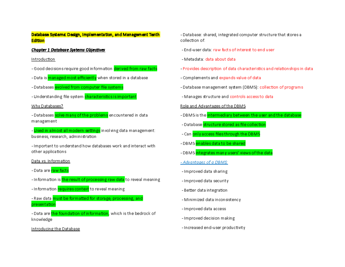 Infoman- Rebyuwer - Reviewers - Database Systems: Design, Implementation, and Management Tenth ...