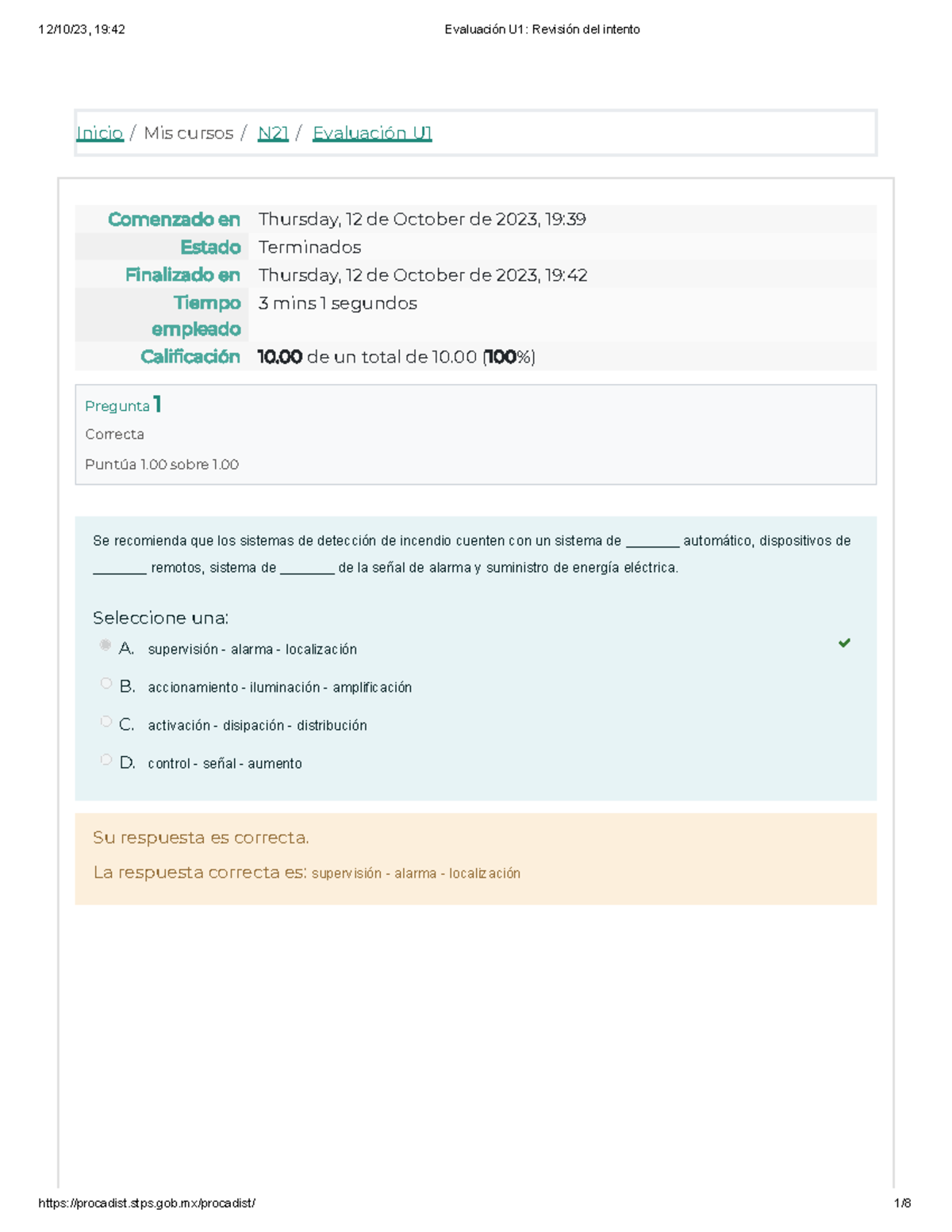 Procadist Programa de Capacitación a Distancia para Trabajadores Examen ...
