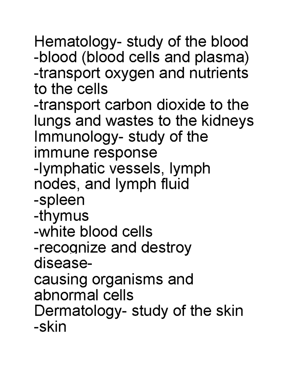 Cells, Tissues, and Organs - Hematology- study of the blood -blood ...