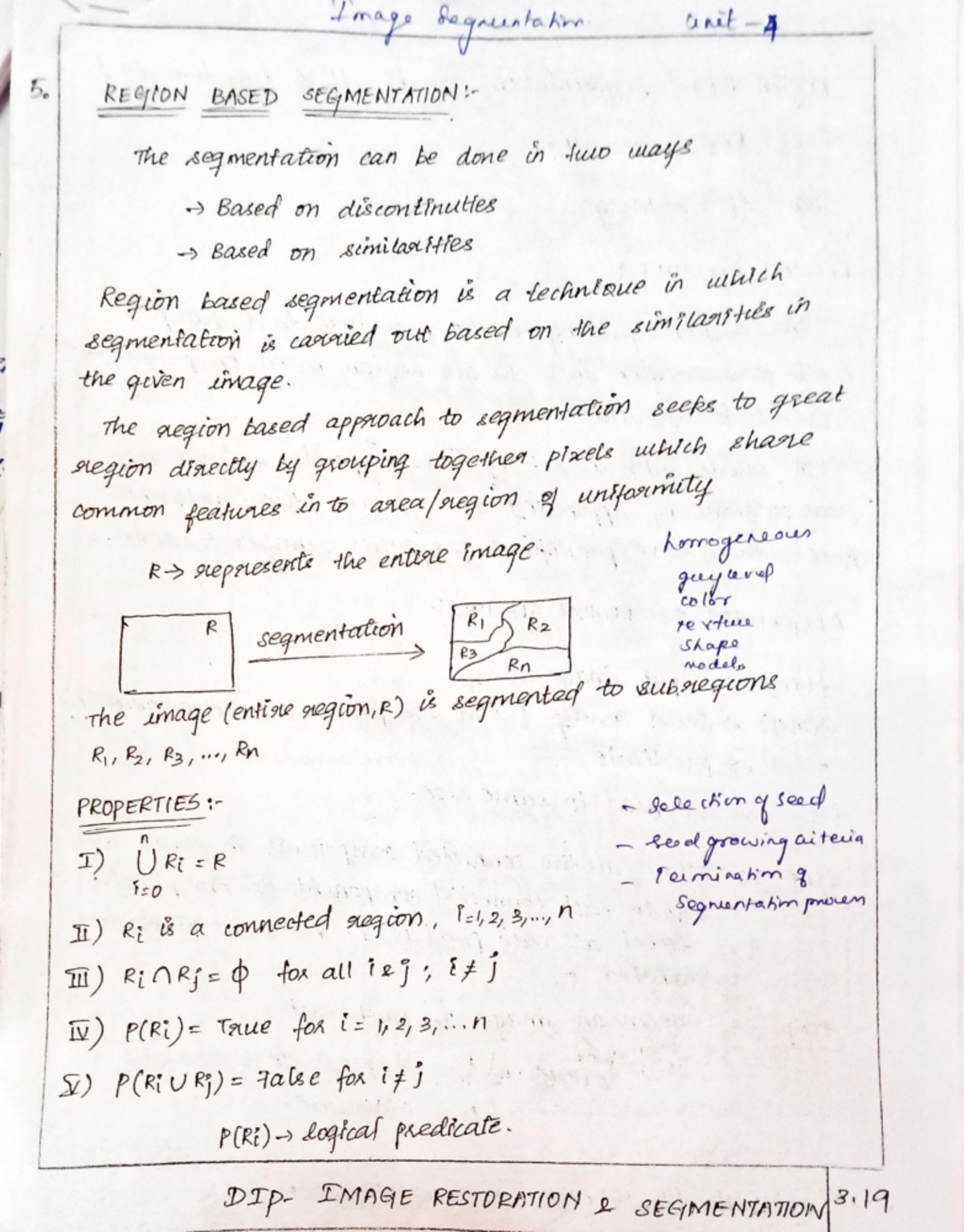 Unit 4 region based segmentation and edge - Digital Image Processing - Studocu