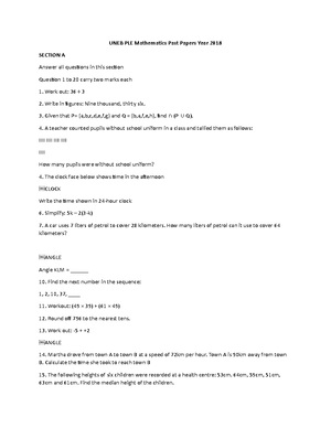 2020 uce uneb maths solution book - Solutions to uneb questions by ...