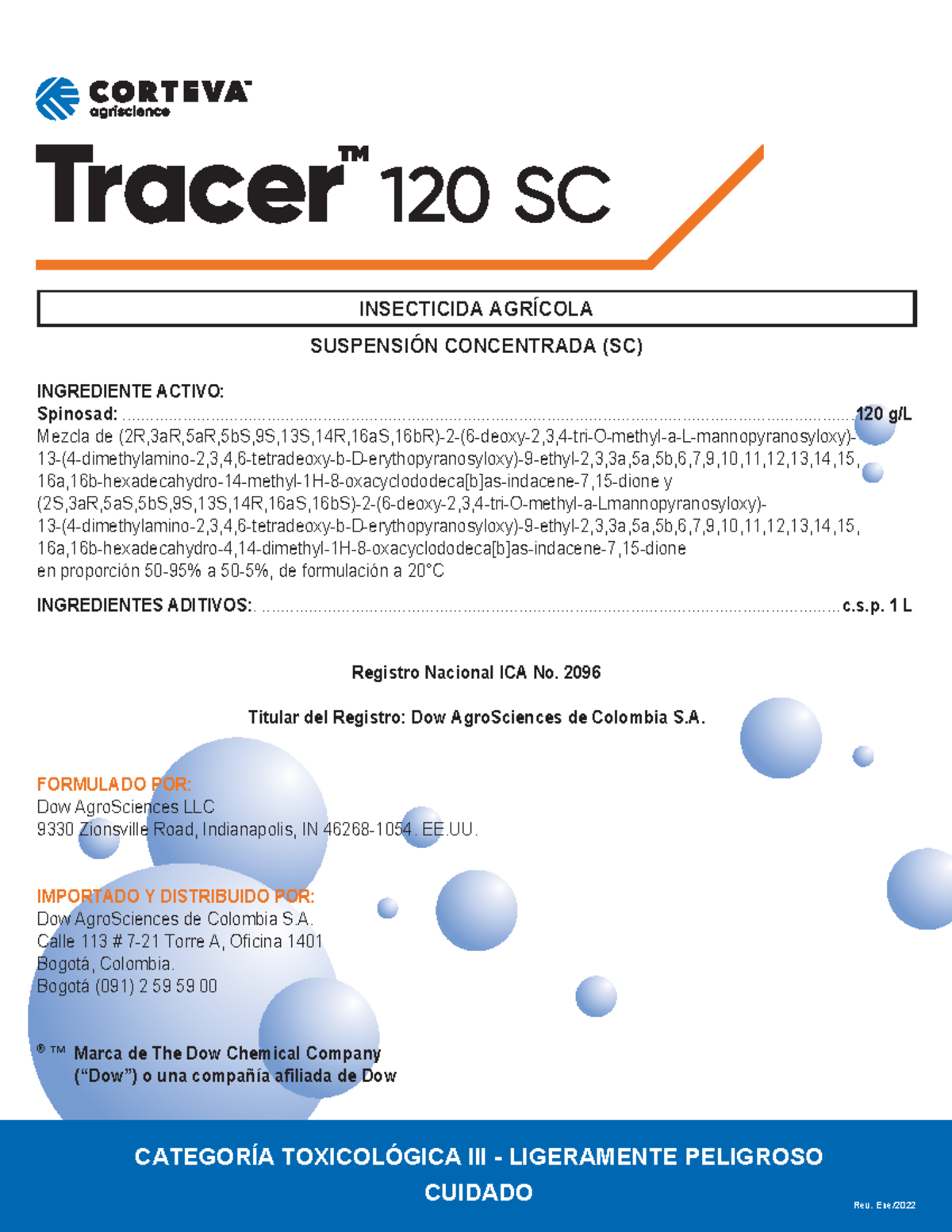 Tracer 120 SC - Colombia CTV - Etiqueta WEB - ENE 03 2022 - Rev. Ene ...