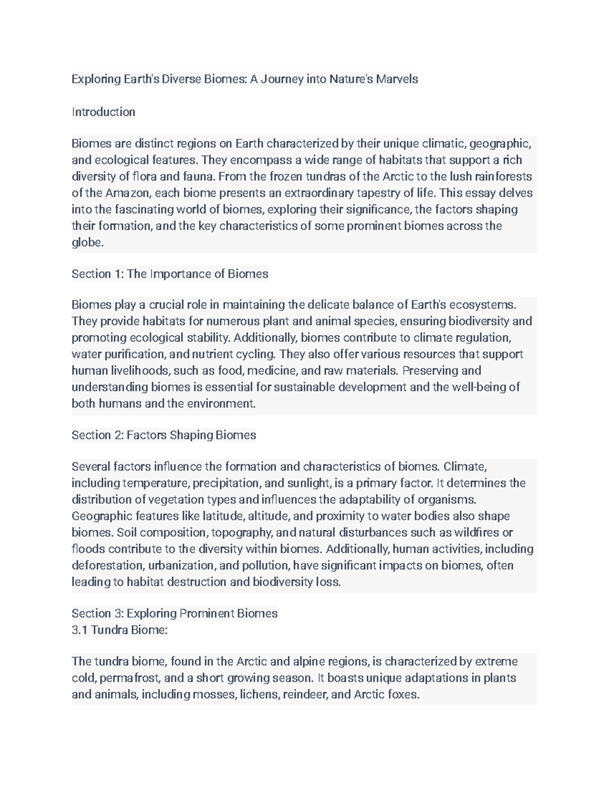 Exploring Earth's Diverse Biomes A Journey into Nature's Marvels ...