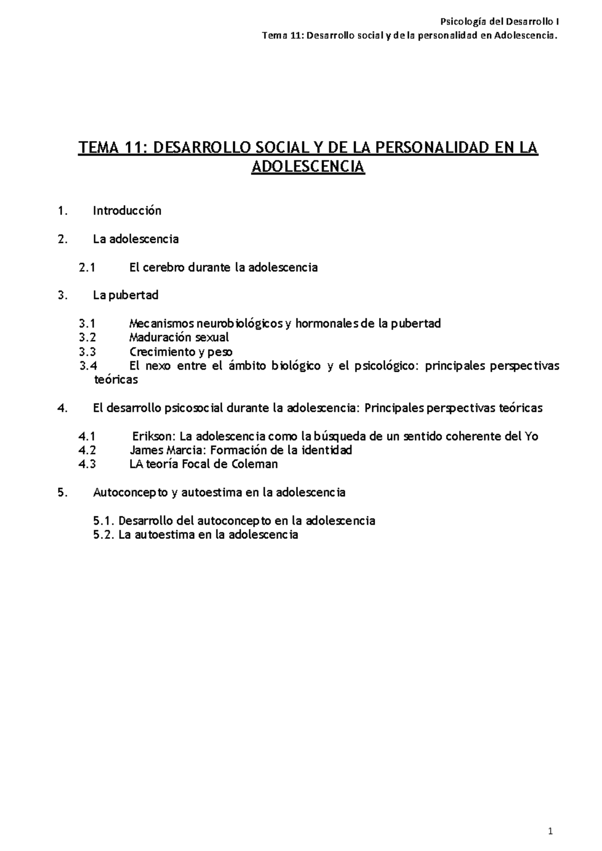 Tema 11 - El desarrollo social y emocional en la adolescencia - Tema 11 ...