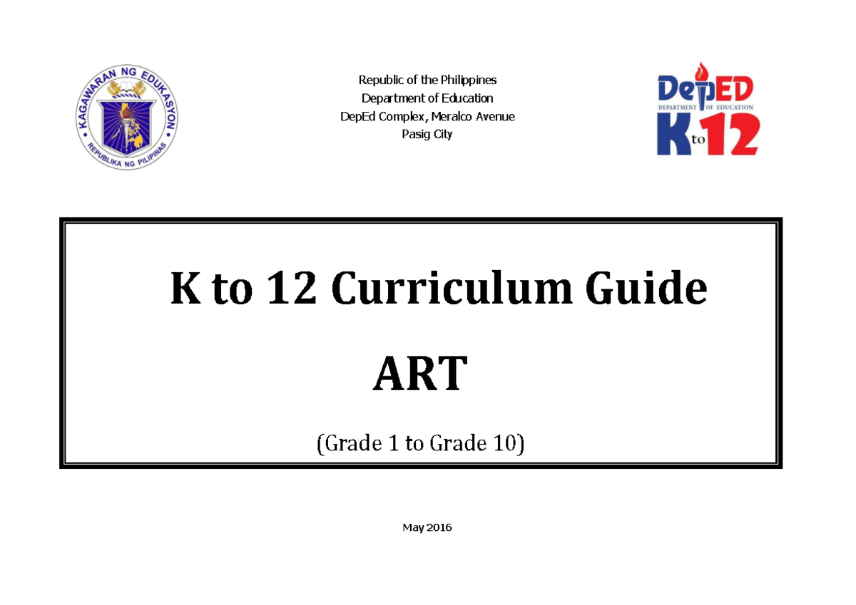 JHS Arts Curriculum Guide - Republic of the Philippines Department of ...