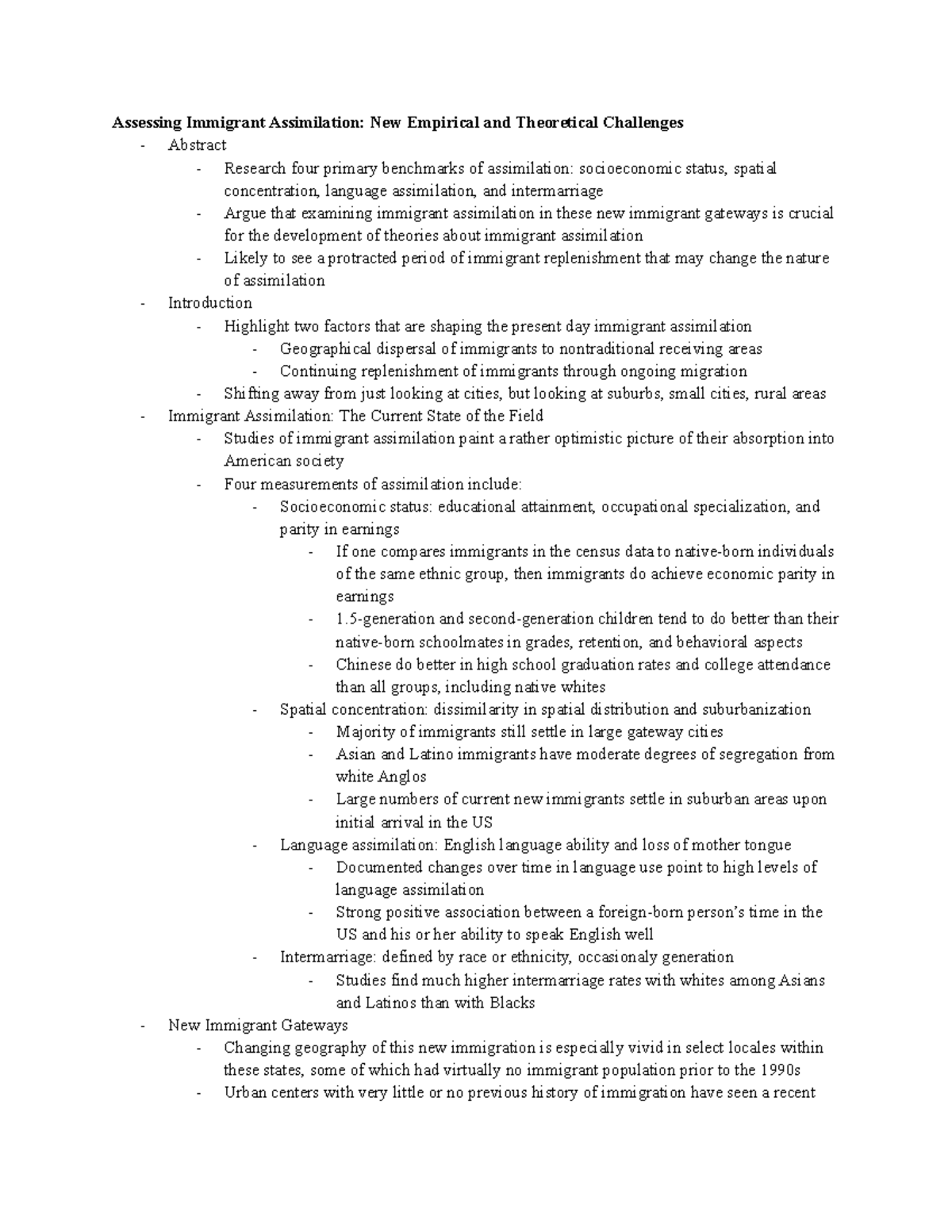 [04 05] Waters and Jimenez 2005 - Assessing Immigrant Assimilation: New ...
