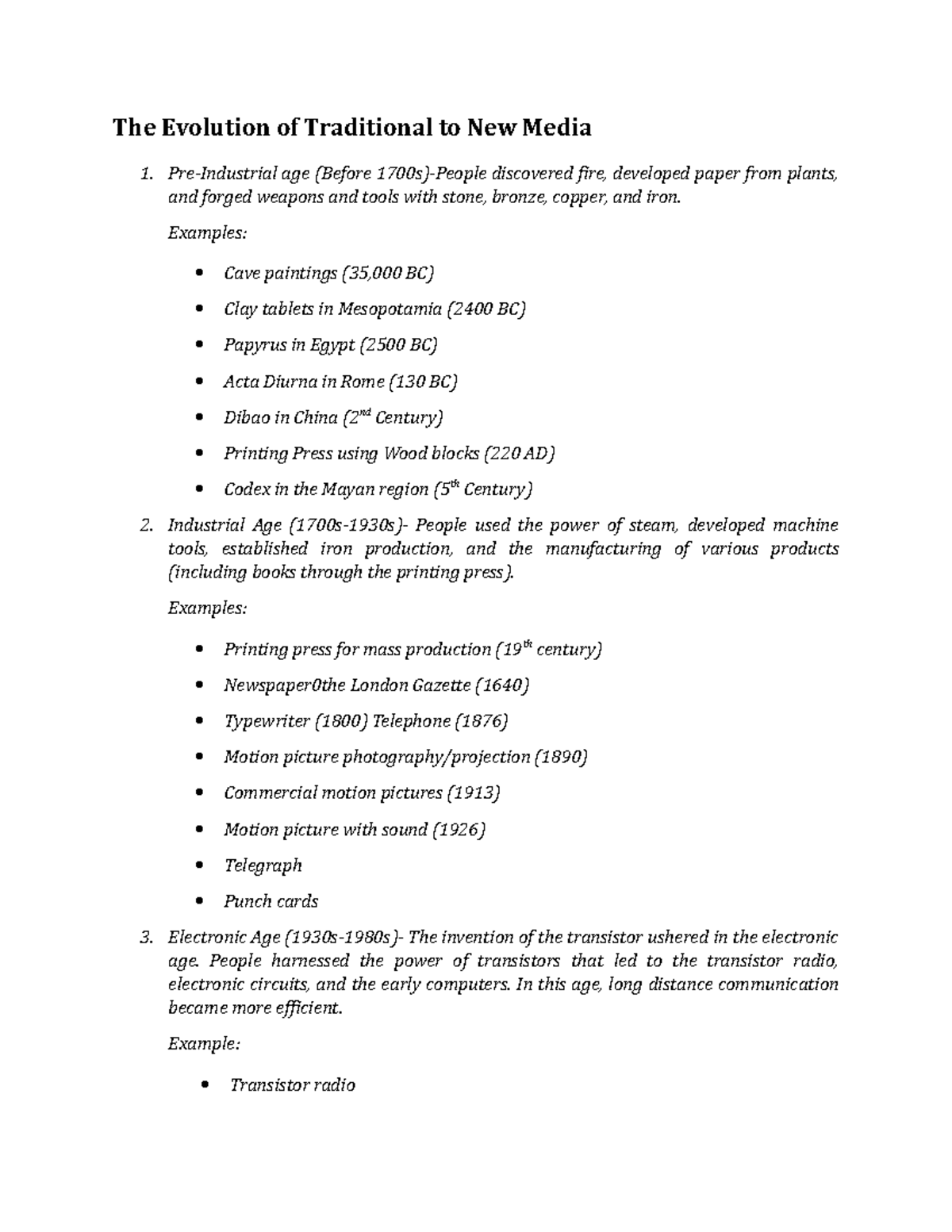 Handout in MIL - The Evolution of Traditional to New Media - The ...