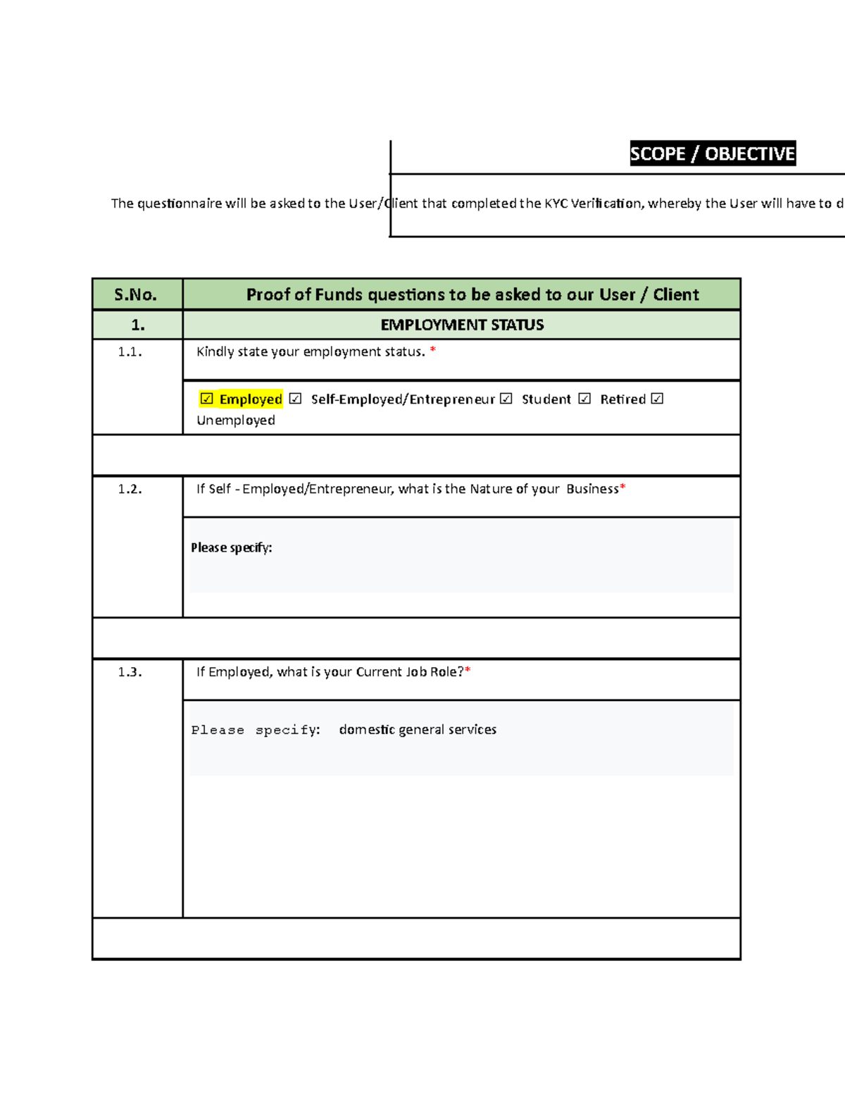Formulario Ingles - Retiro - The questionnaire will be asked to the ...