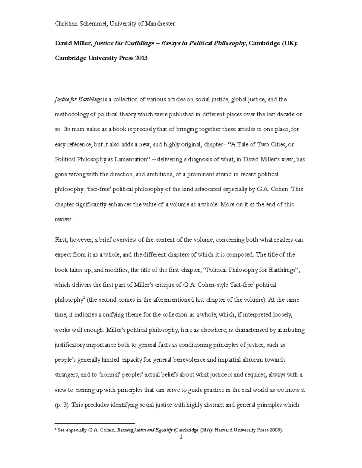 Publication 2116 1 - David Miller, Justice for Earthlings – Essays in ...