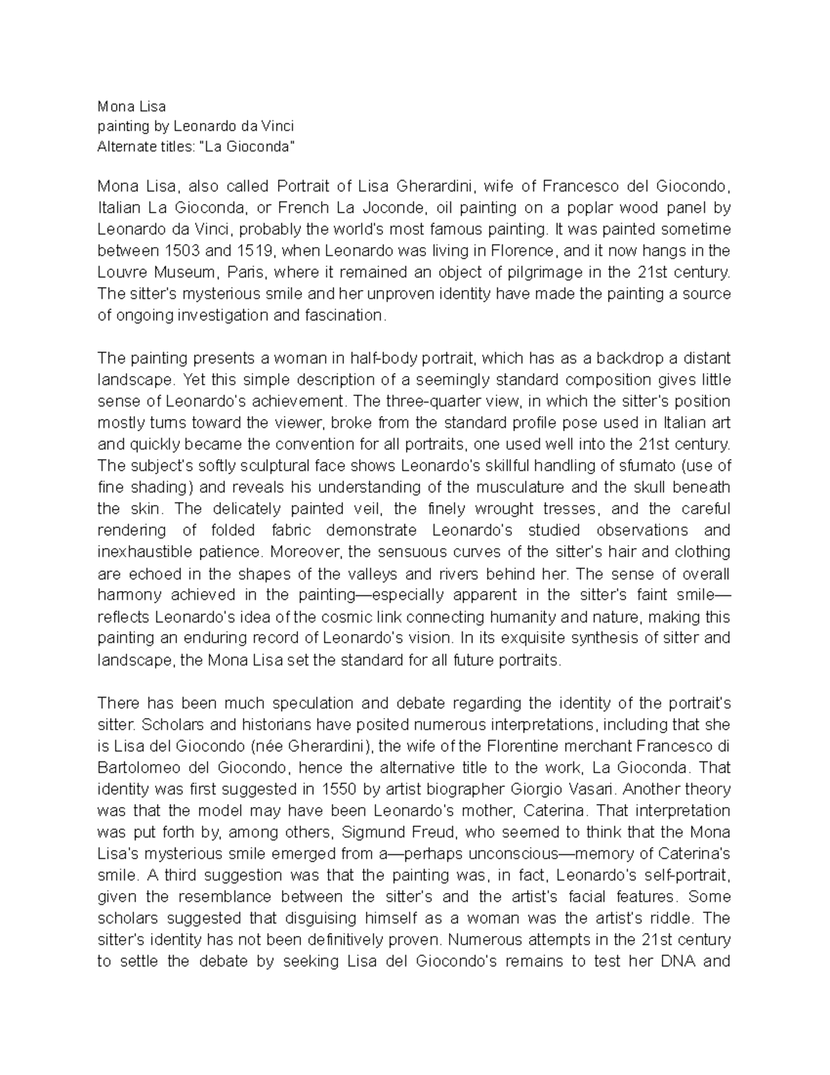 Mona Lisa - This is a reviewer about a poem titled as Gioconda - Mona ...