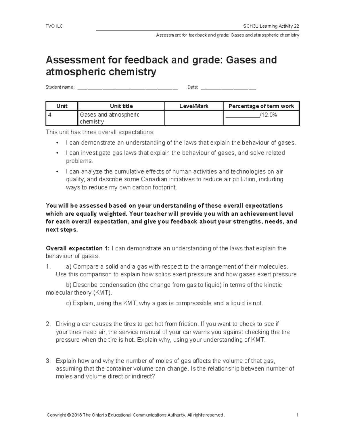 Sch3u 04 assessment for feedback mandatory assignment - Assessment for ...