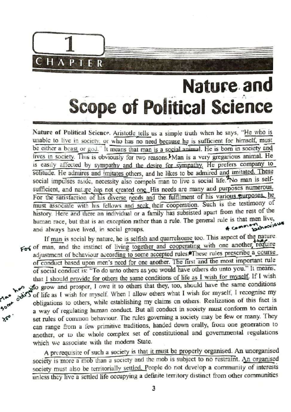 Chapter 1 - Nature and scope of Political Science - Government ...