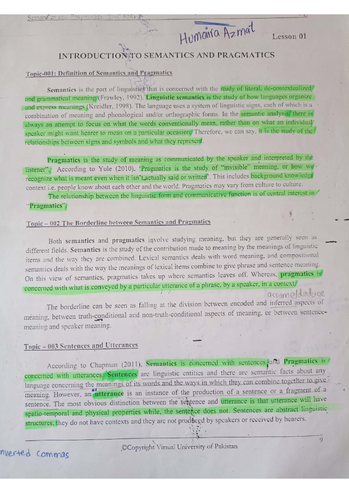 Semantics - English Language - Studocu