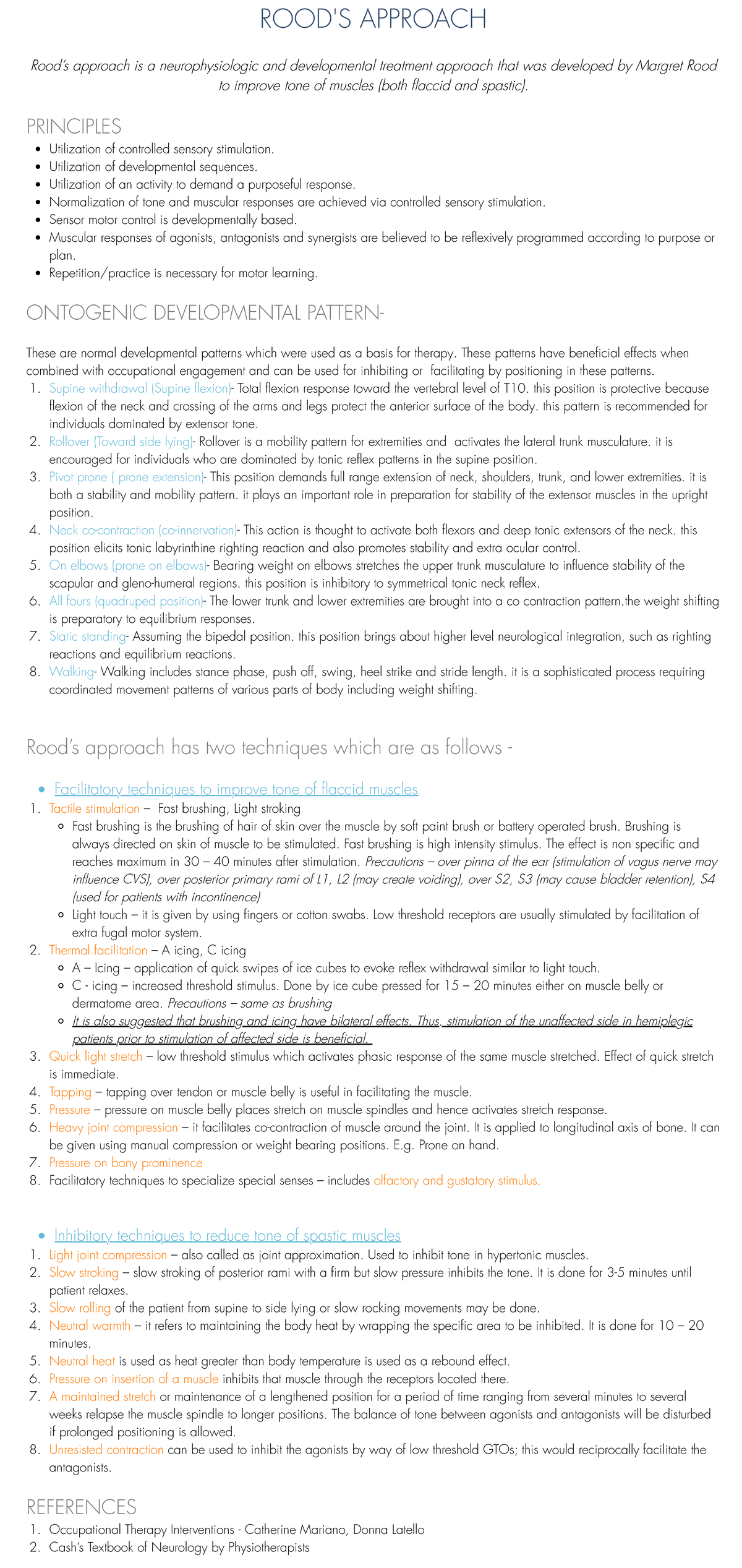 Rood's approach 2 - hahahaha - ROOD'S APPROACH Rood’s approach is a ...