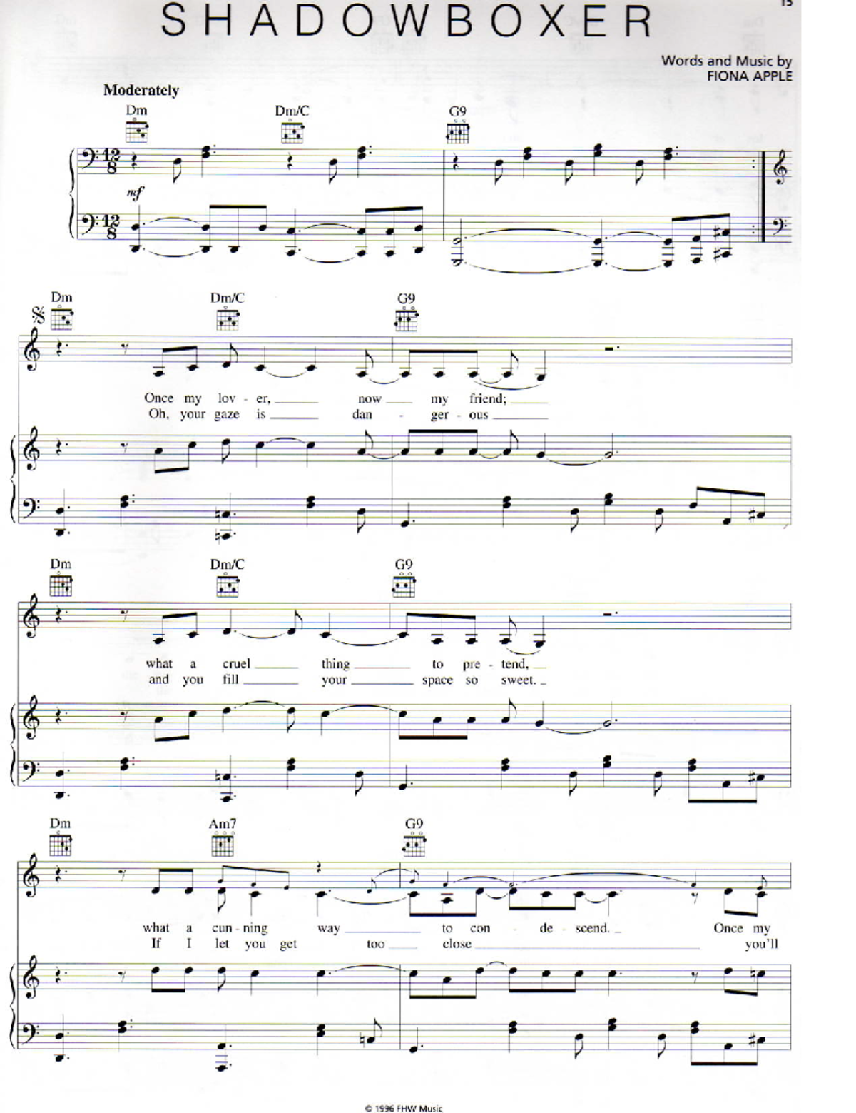 Shadowboxer - Fiona Apple - Teoria e metodo dei mass media - Studocu