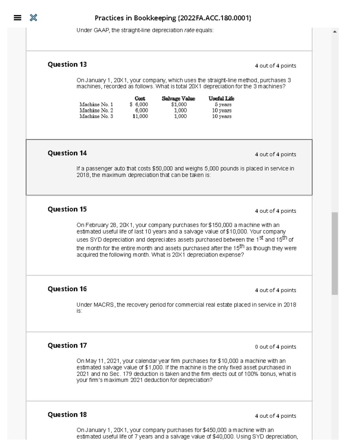Module 5 Online Exam p4 - Practices in Bookkeeping (2022FA.ACC.180 ...