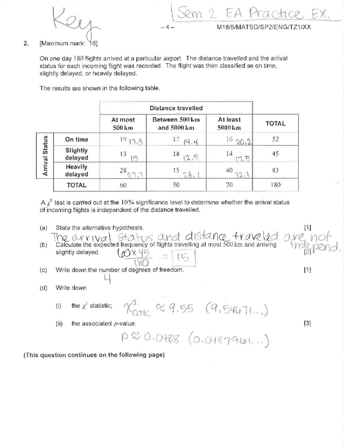Semester 2 ea practice examples final review - key - Matemáticas - Studocu