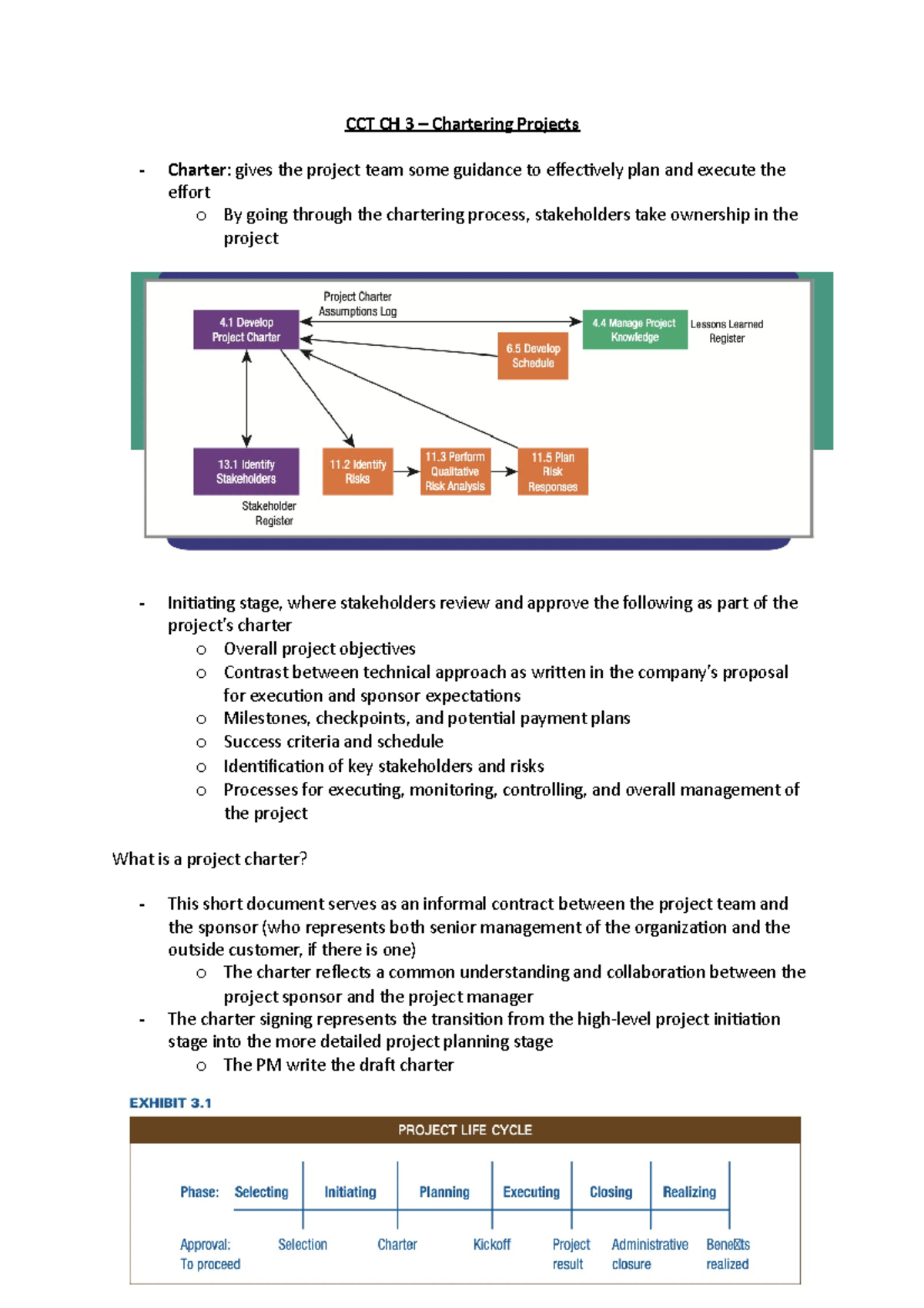 CCT CH 3 - Summaries of the very long course chapters, - CCT CH 3 ...