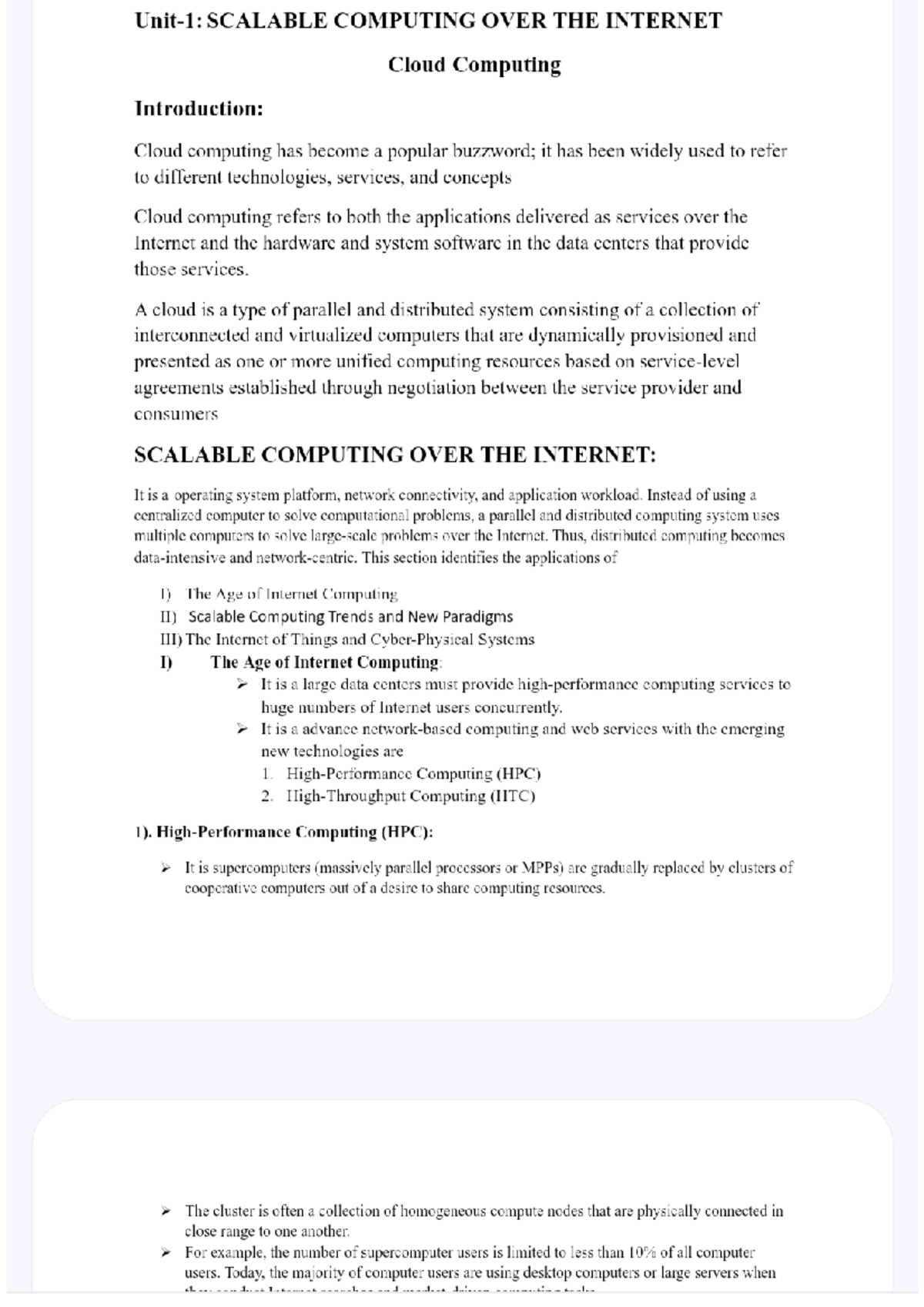 Scalable computing over the internet - Computer Science SL - Studocu