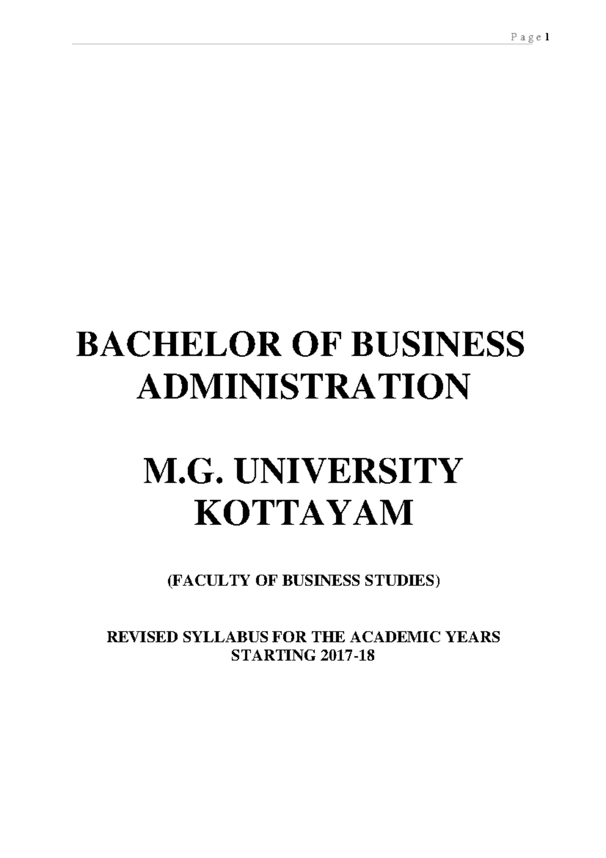 SB BBA - Faculty Of Business Studies Lecture Notes. - BACHELOR OF ...