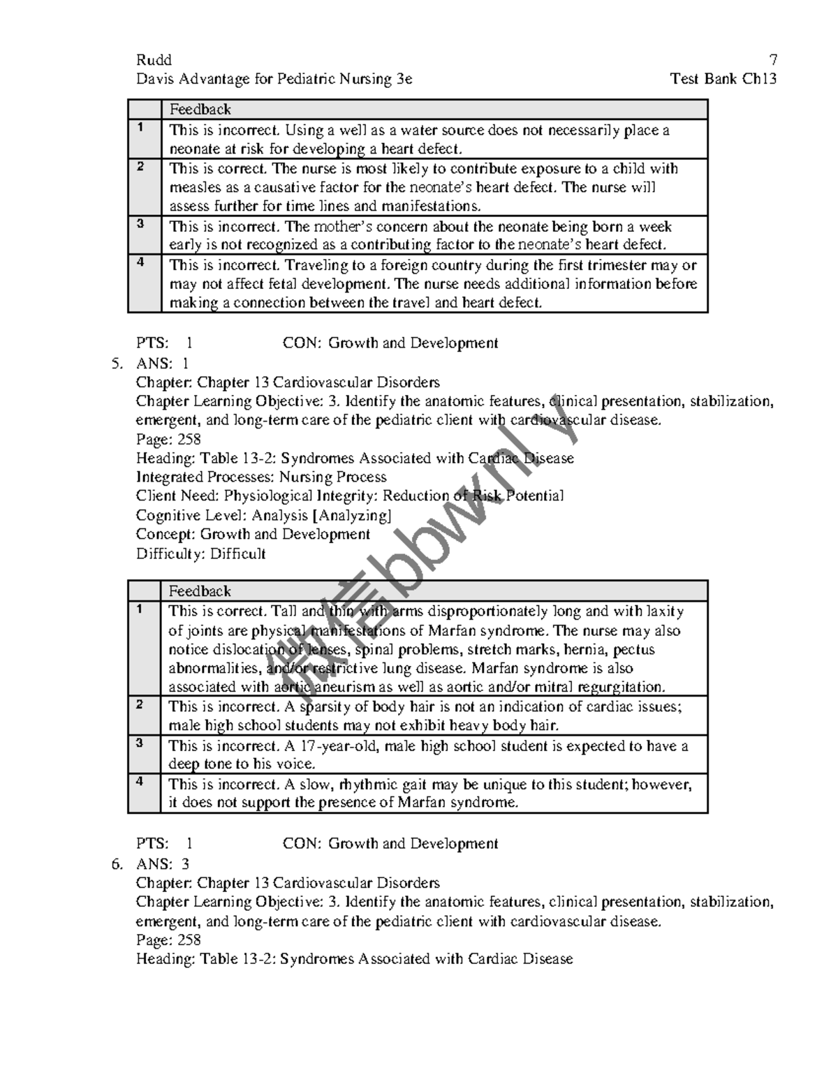 Test bank pediatric nursing critical components of nursing care 3rd ...