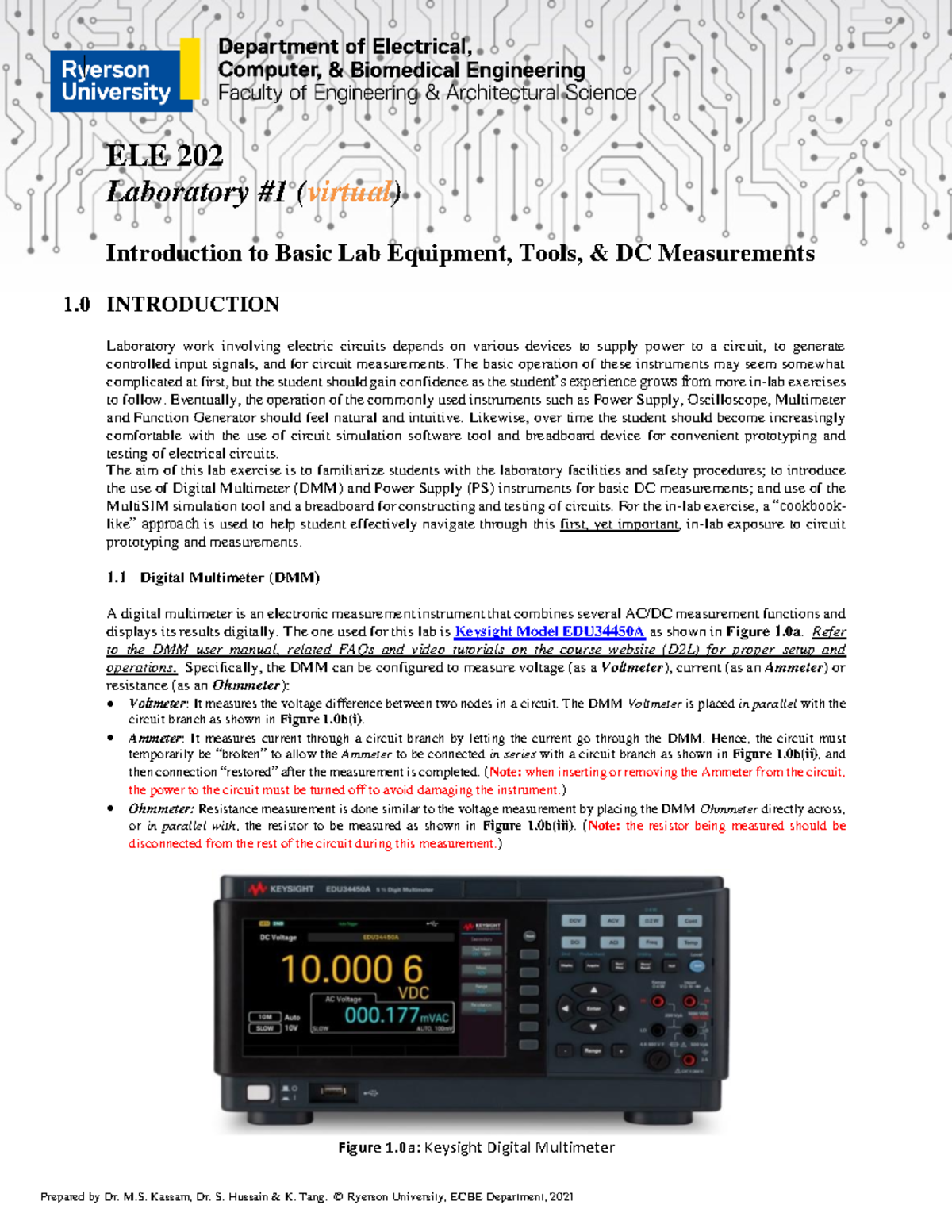 ELE202 - Lab 1 (Virtual) - Laboratory #1 (virtual) Introduction to ...