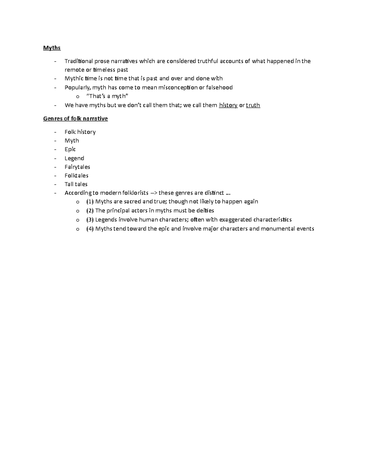 Mythology - Myths Traditional prose narratives which are considered ...